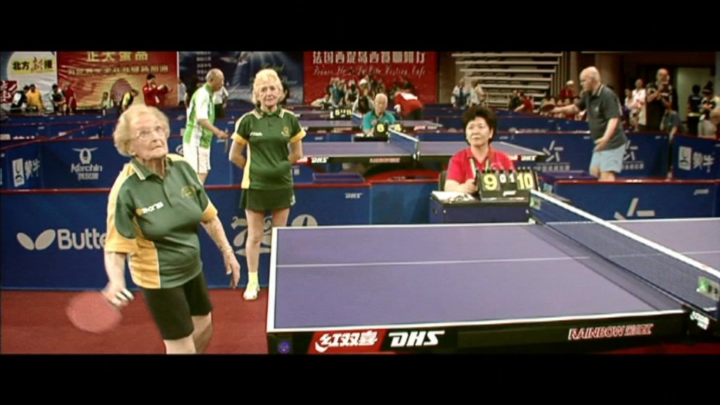 OAP ping pong stars in new film - BBC News