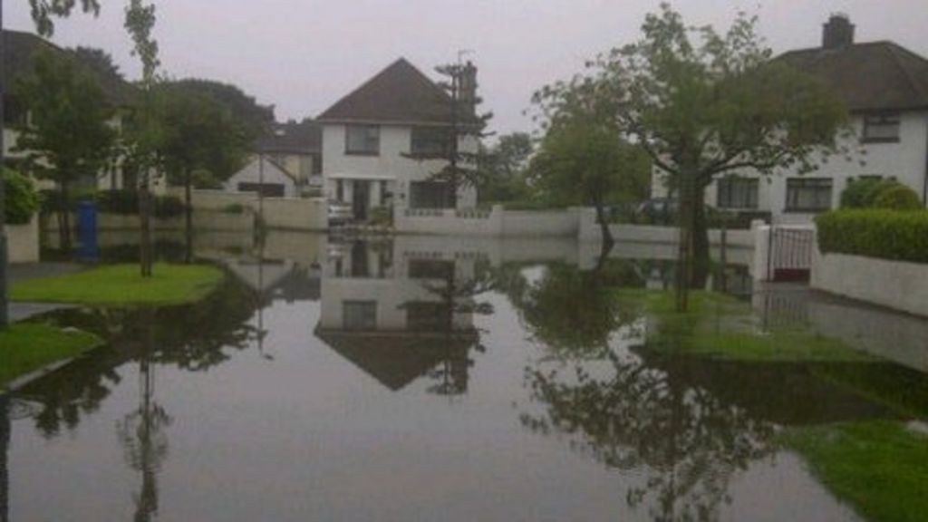 Severe flooding in Newcastle and Newry in County Down - BBC News