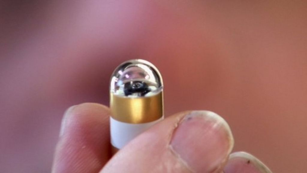 Broadcasting live from inside a human stomach - BBC News