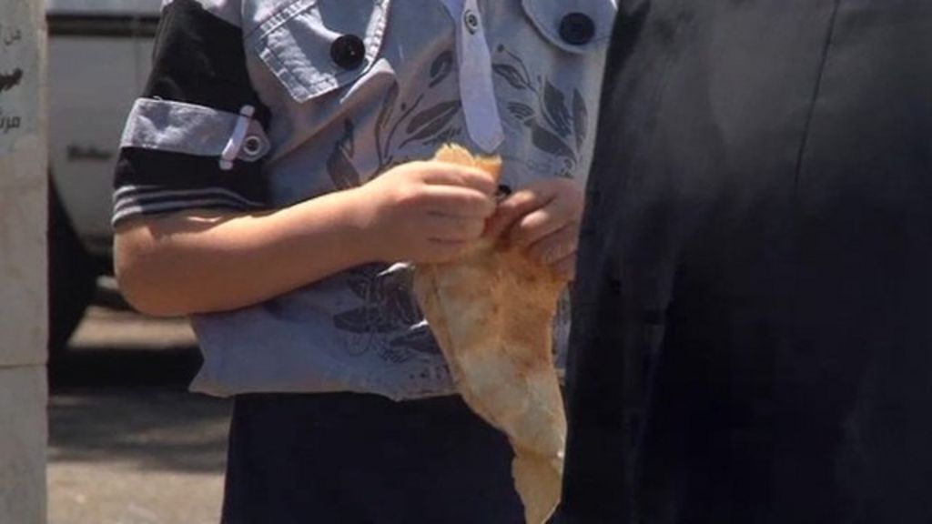 Syria crisis: People in Damascus face long wait for food - BBC News