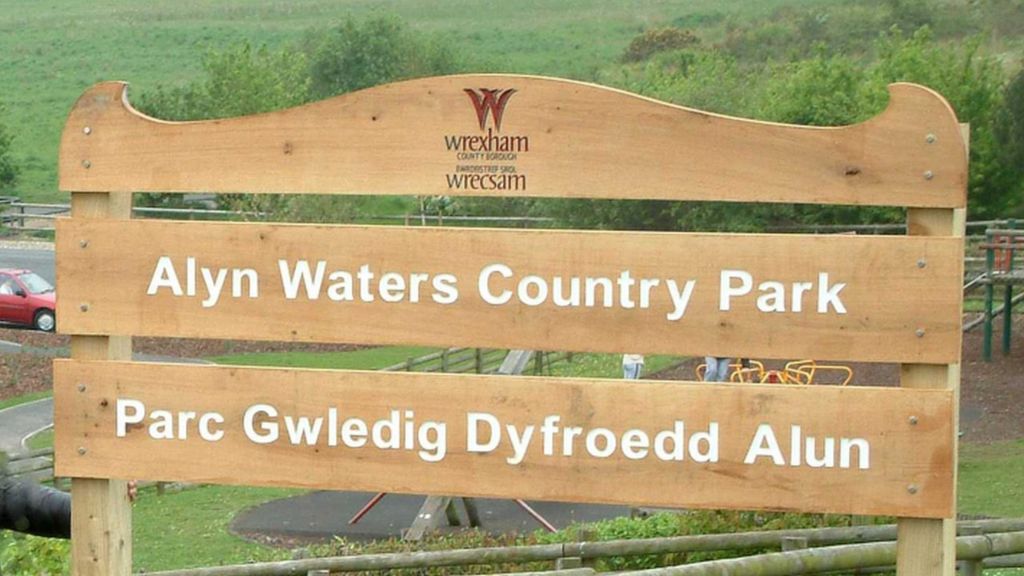 Travellers leave Alyn Waters Country Park in Wrexham - BBC News
