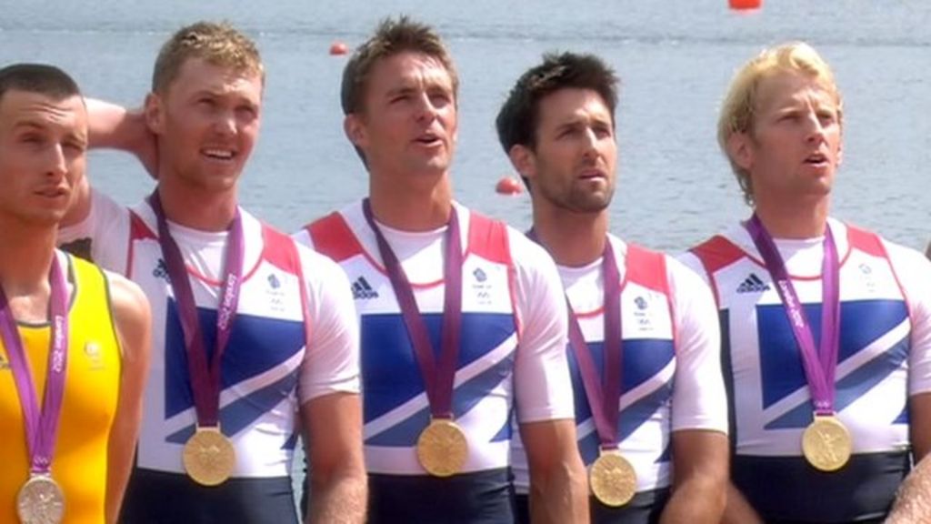 Olympics rowing: Britain's men's four collect gold medals - BBC Sport
