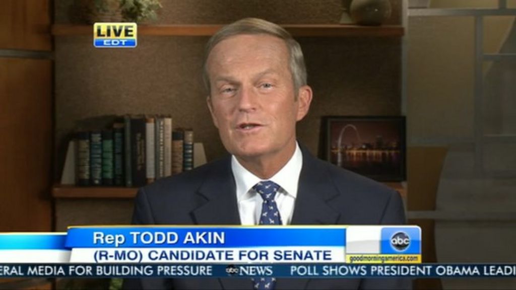 Todd Akin: 'I was medically wrong' - BBC News
