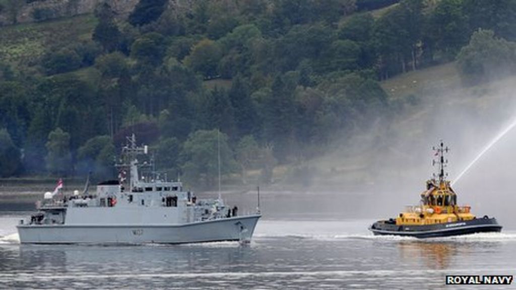 Minehunter HMS Pembroke returns to Clyde naval base - BBC News