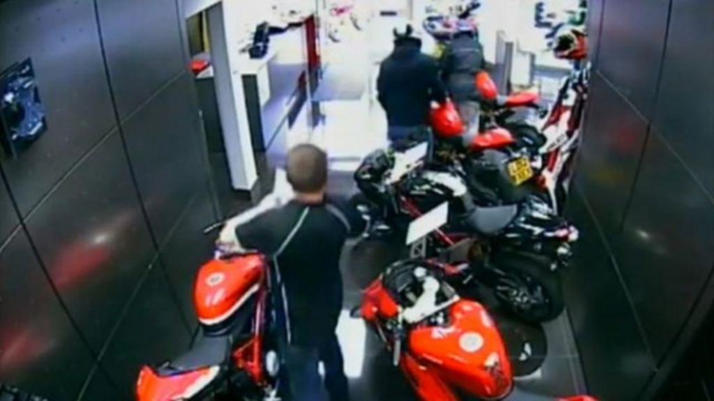 Foiled Motorbike Robbery Caught On Cctv Bbc News