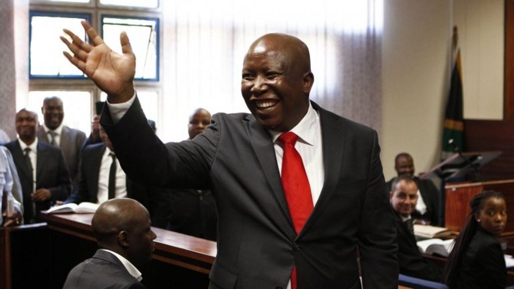 South Africa's Julius Malema "unshaken" by court charge - BBC News
