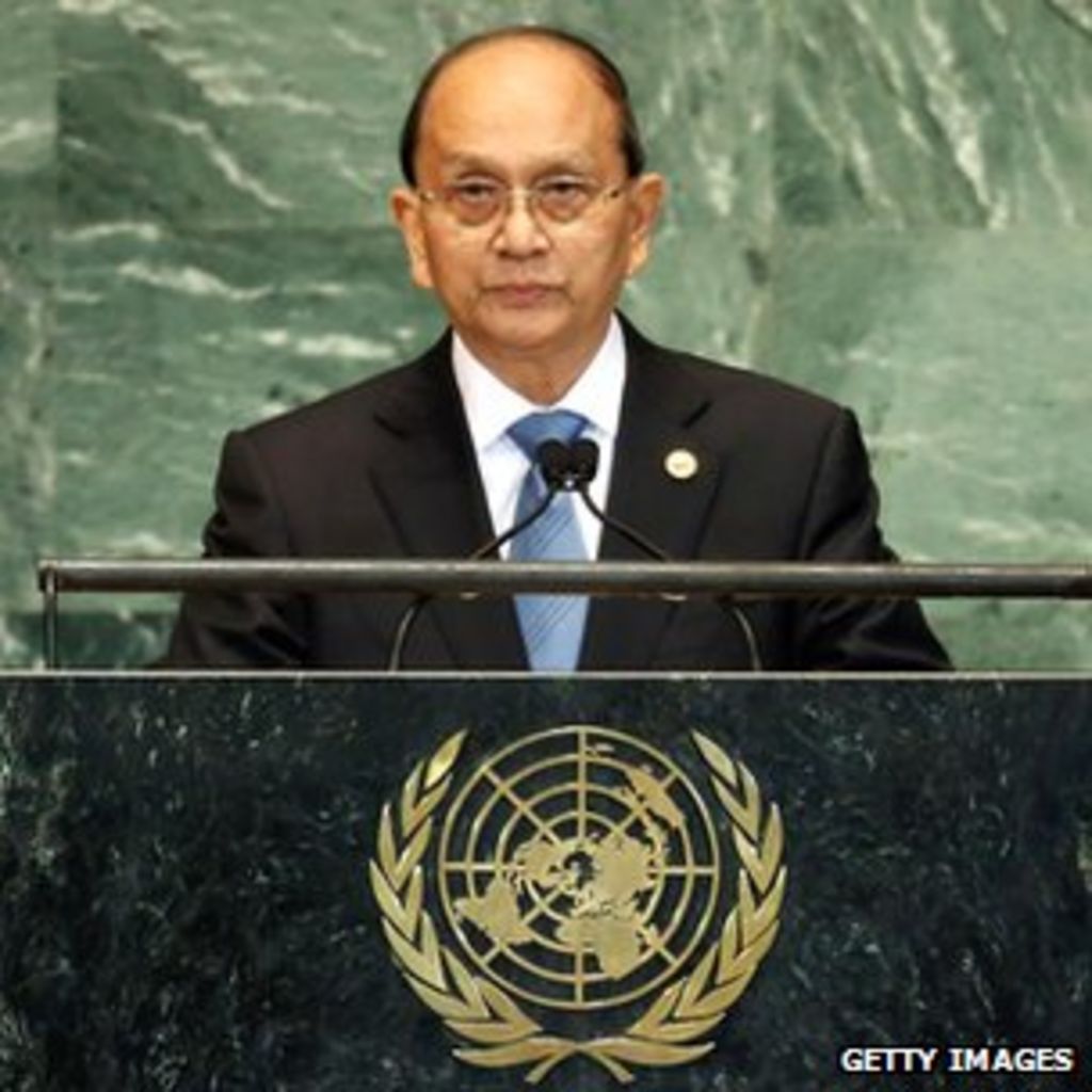Burma leader Thein Sein pays tribute to Aung San Suu Kyi - BBC News