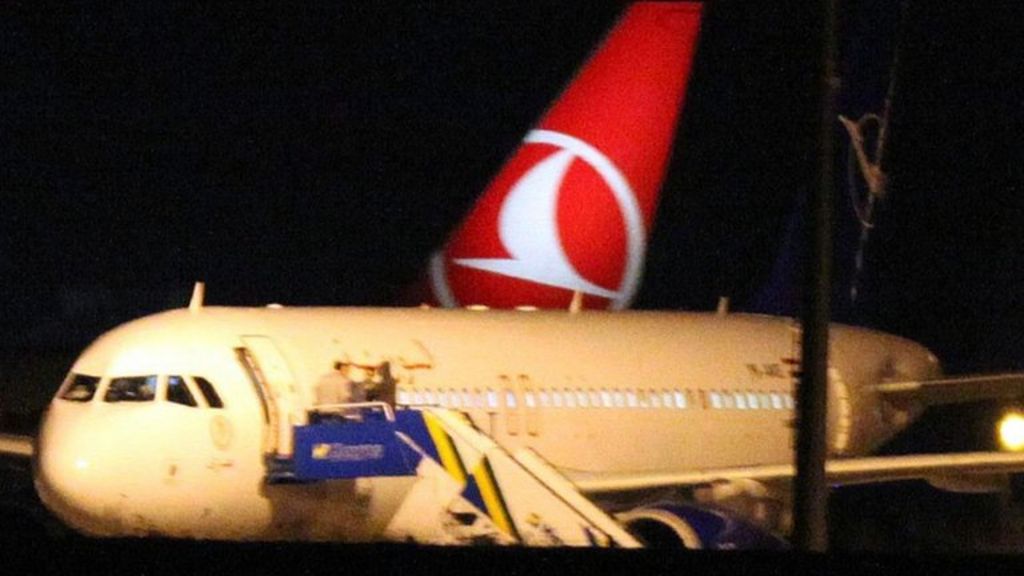 Syrian passenger plane forced to land in Turkey - BBC News