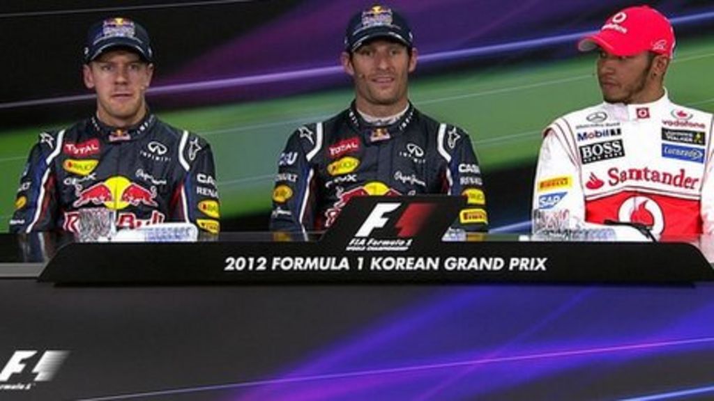 Korean GP qualifying - top three drivers - BBC Sport