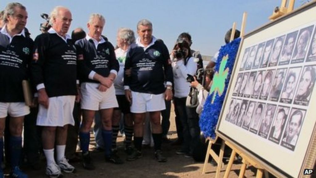 Andes survivors play rugby 40 years after disaster - BBC News