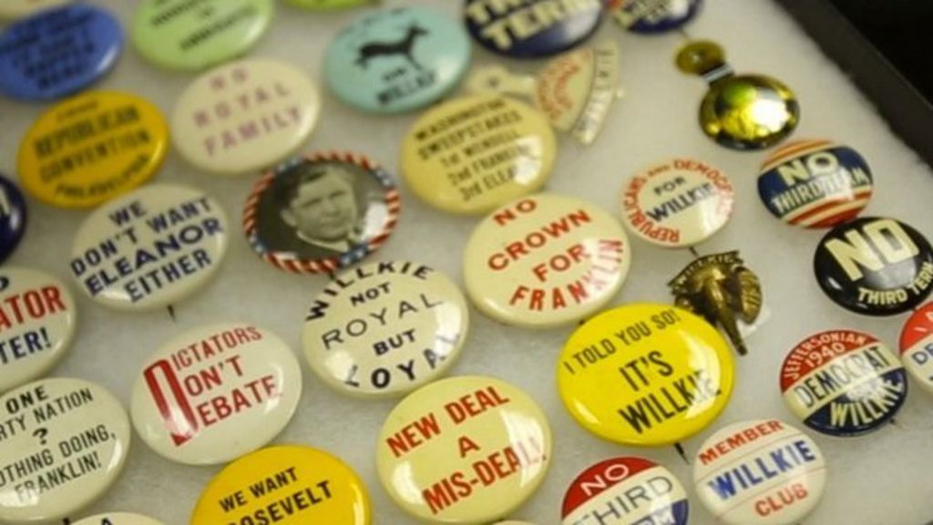 Badge man predicts Ohio winner - BBC News