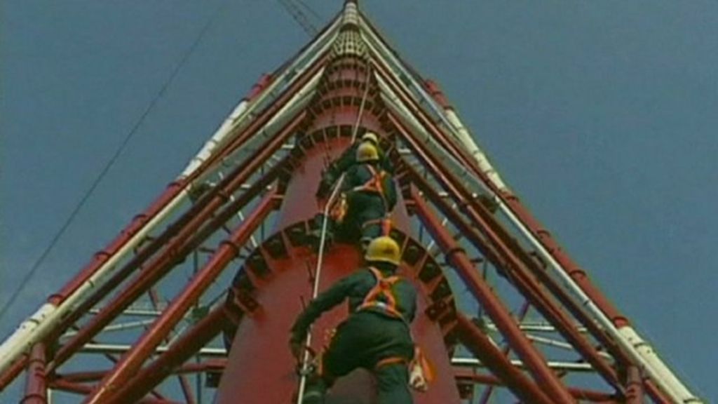 World’s highest power pylon stands tall in China - BBC News
