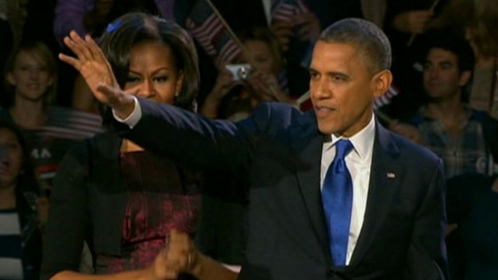 Barack Obama re-election turns focus to budget clash - BBC News