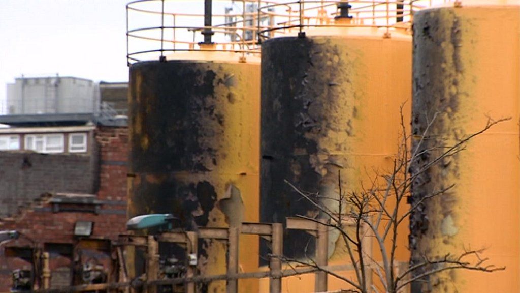 Langley Green distillery fire chemical link - BBC News