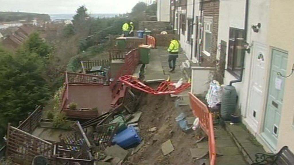 Five houses facing demolition after Whitby landslide - BBC Newsround