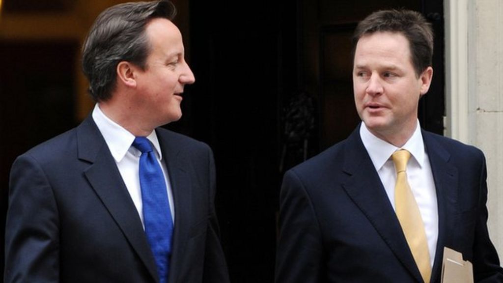 Cameron and Clegg say coalition 'not a marriage but a deal' - BBC News