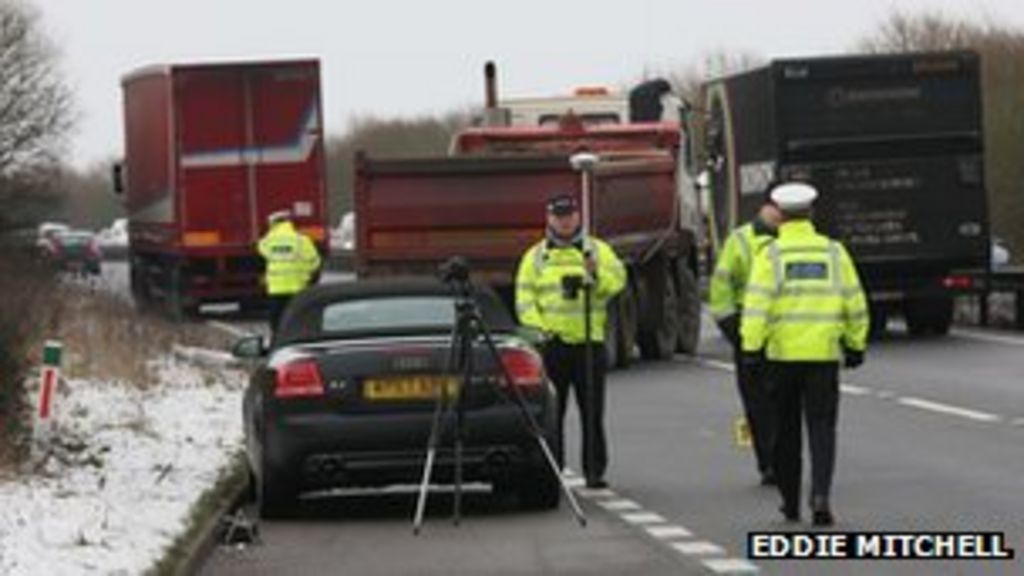 Man killed in lorry bypass crash on the A27 - BBC News