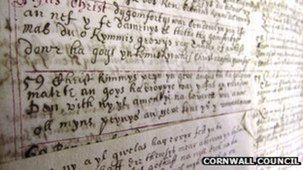 Cornish language manuscripts to be preserved - BBC News