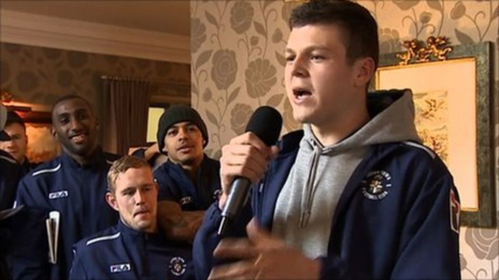 Luton's Matt Robinson performs Norwich rap ahead of FA Cup tie - BBC Sport