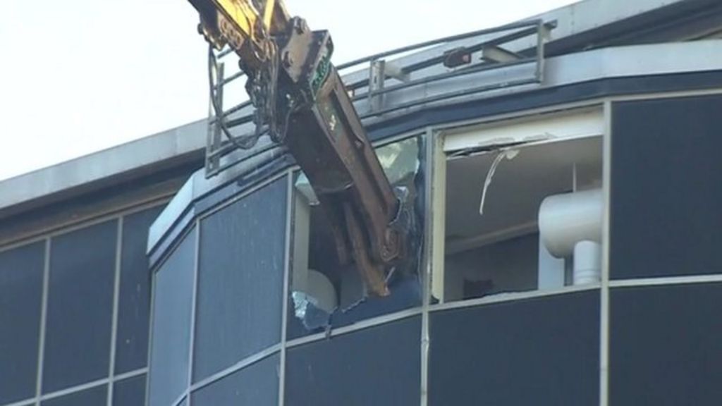 'Hated' Imax building in Bournemouth on way down - BBC News