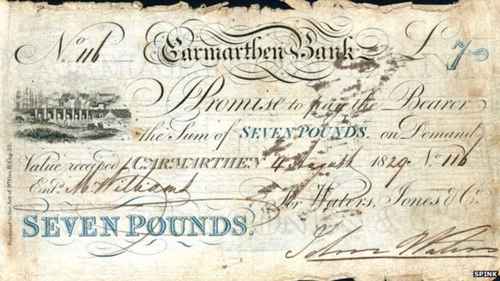 Historic Welsh banknotes auctioned in London - BBC News