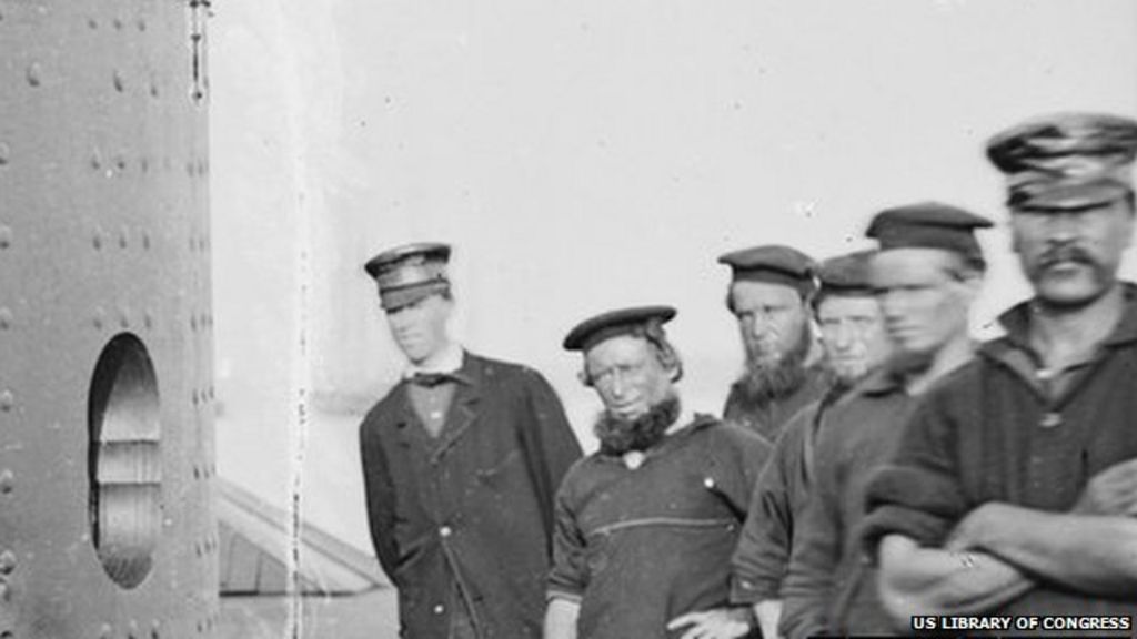 US Civil War sailor from Wales buried after 150 years - BBC News