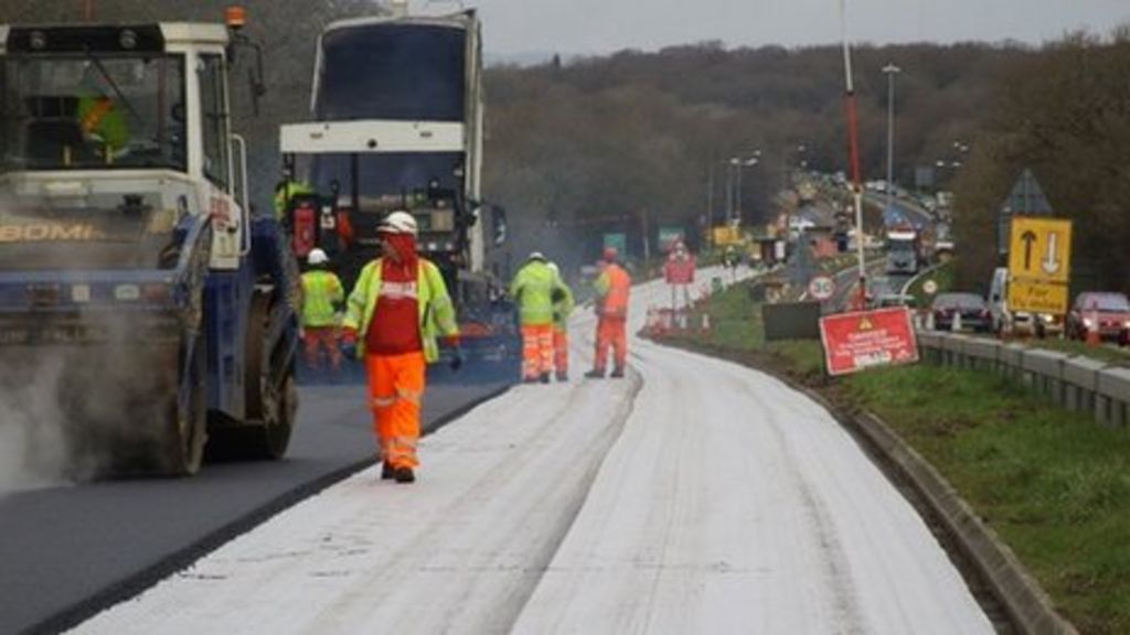 Months of road resurfacing work on A22 ends - BBC News