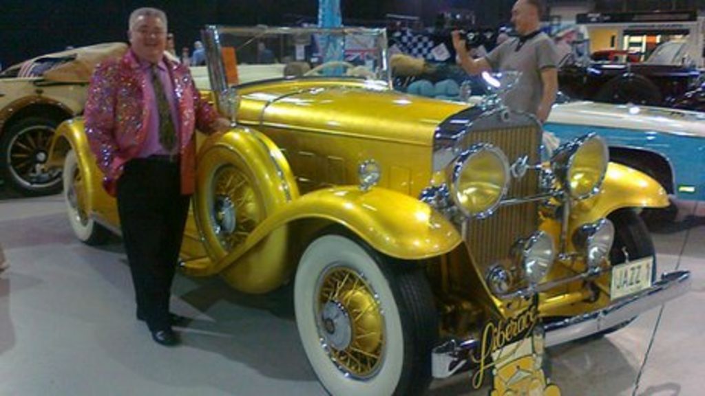 Gold Liberace Cadillac put up for sale by Mottram businessman - BBC News