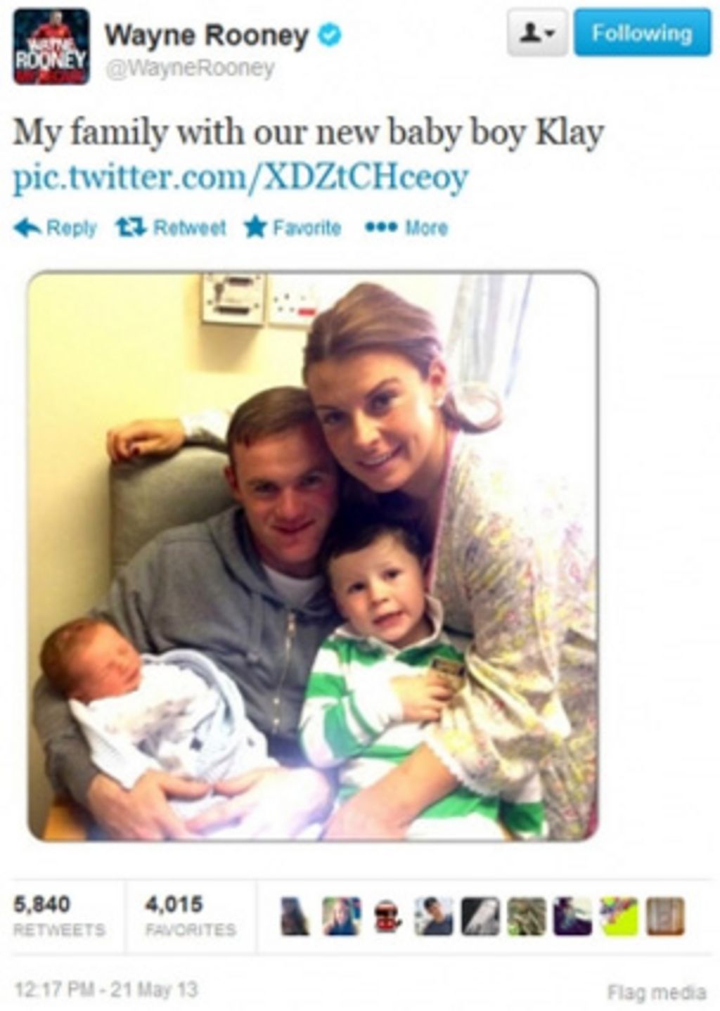 Wayne Rooney's baby Klay and the trend for K-names - BBC News