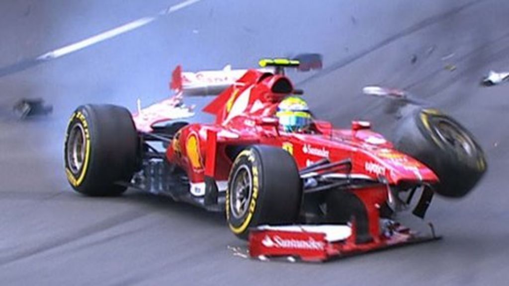 Monaco GP: Felipe Massa crashes out of practice - BBC Sport