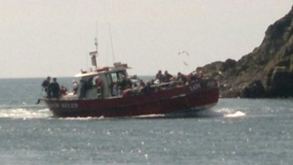 Skomer Island boat hit rock, says coastguard - BBC News