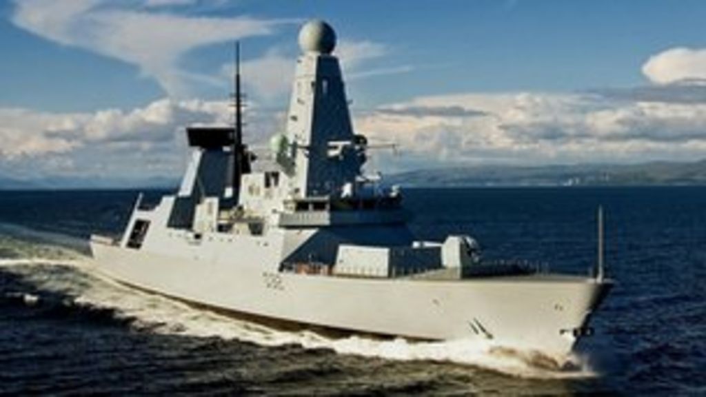 Type 45 destroyer Daring leaves Portsmouth for deployment - BBC News