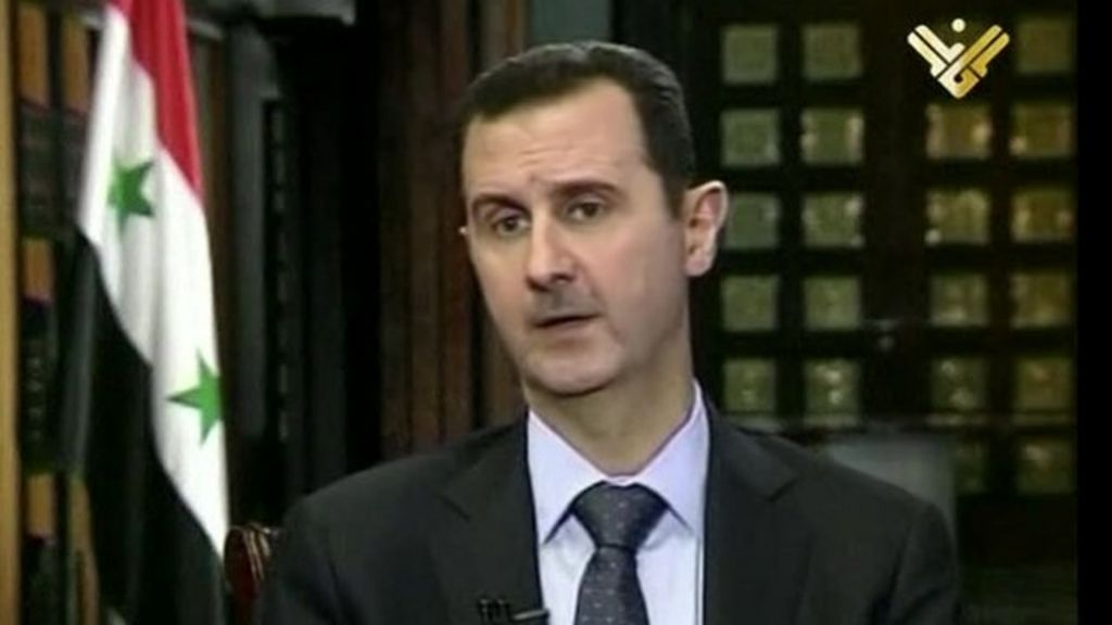 Syrian president would respond to future Israel attacks - BBC News