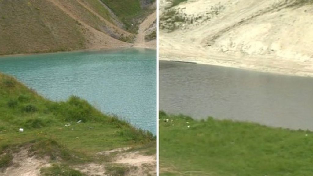 Toxic 'Blue Lagoon' dyed black to stop swimmers - BBC Newsround