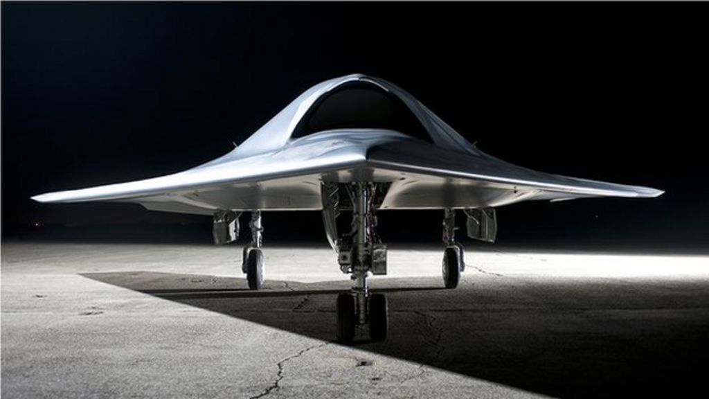 Drone technology used for pilotless fighter aircraft - BBC News