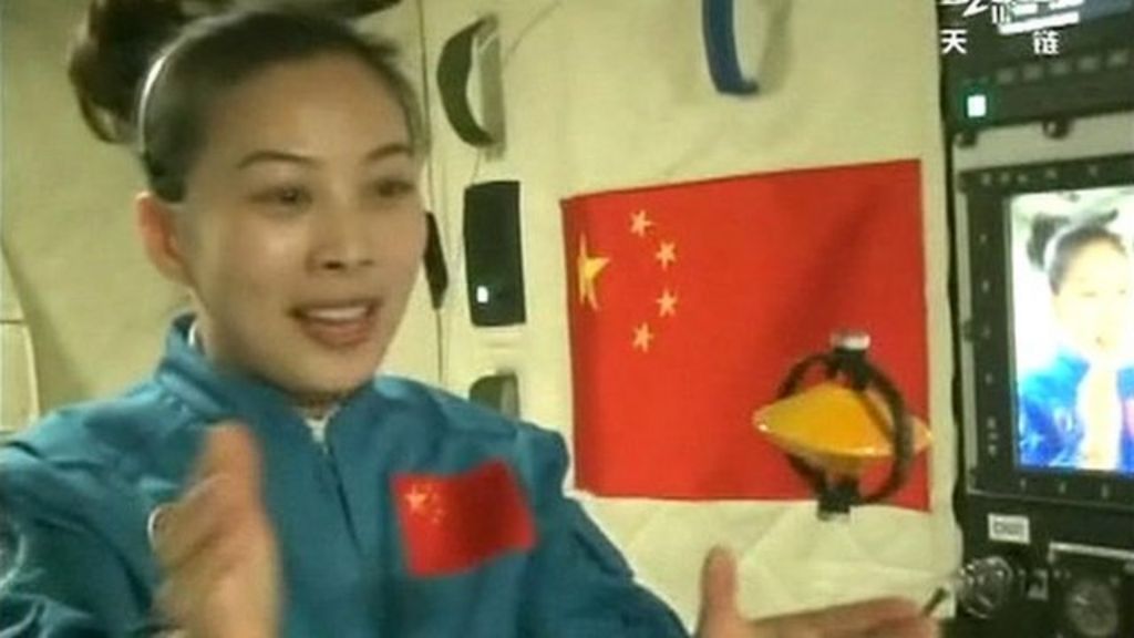 Chinese astronaut Wang Yaping gives lesson from space! - BBC Newsround