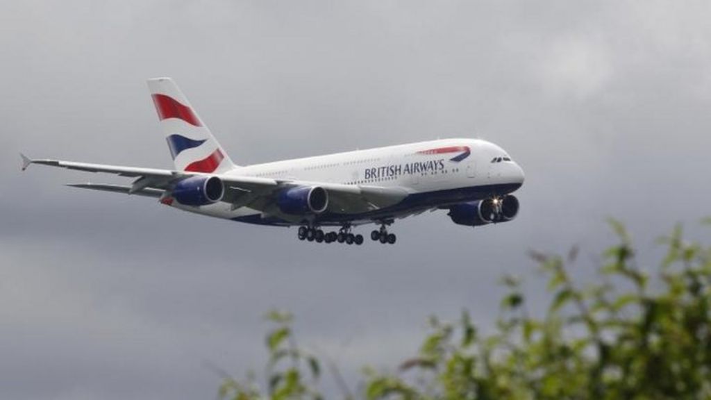 BA's first A380 superjumbo arrives at Heathrow airport - BBC News