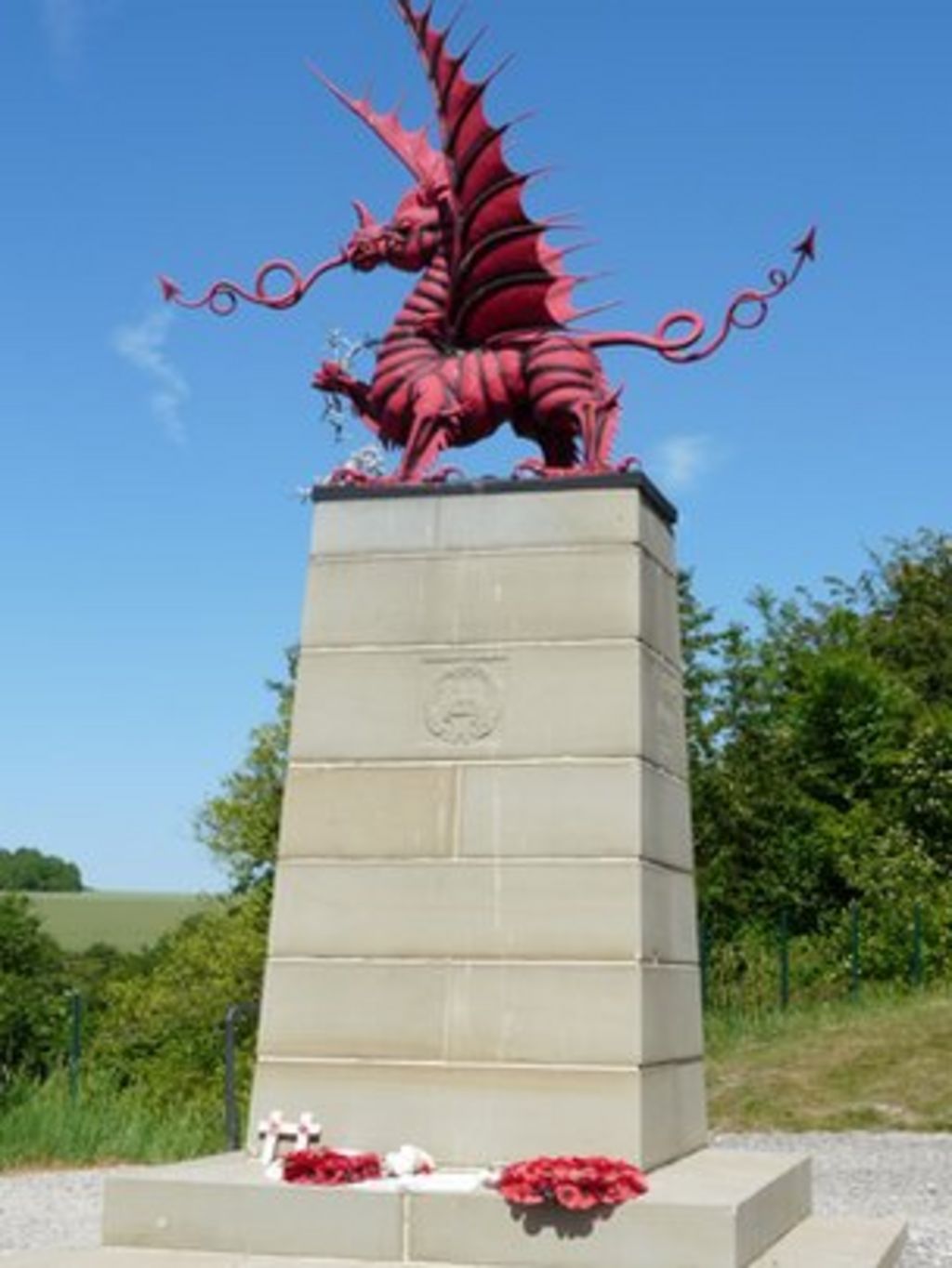 Mametz Wood red dragon Somme memorial to be restored - BBC News