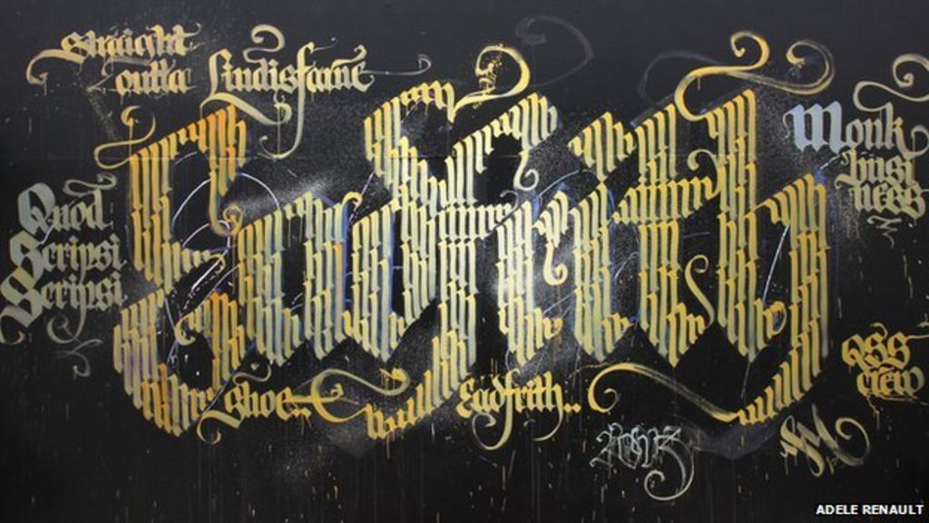 'Calligraffiti': The graffiti artist inspired by medieval scribes - BBC ...