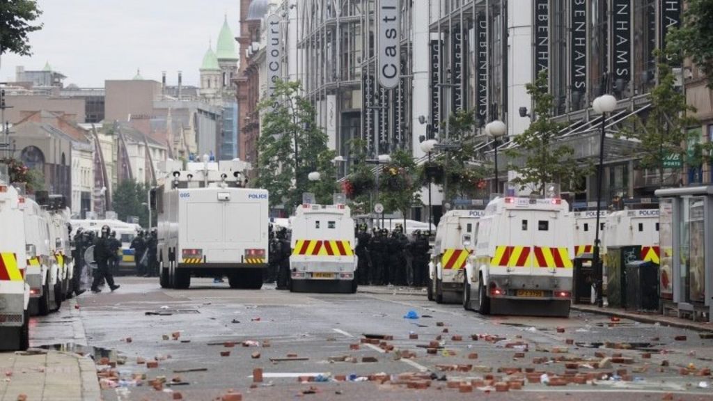 Belfast riots: Police urge calm ahead of Castlederg march - BBC News
