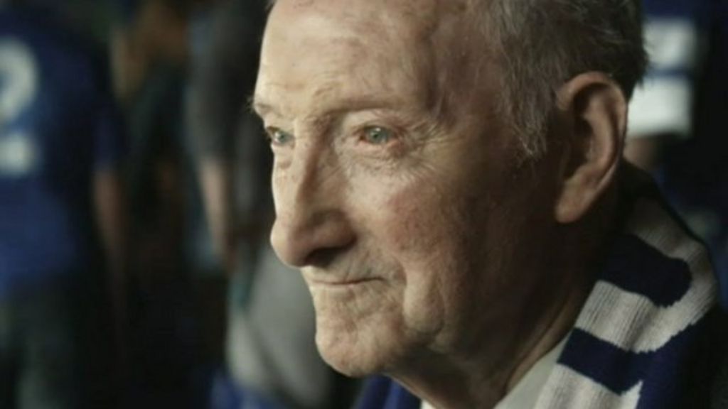 Lifelong Everton fan in TV advert - BBC News