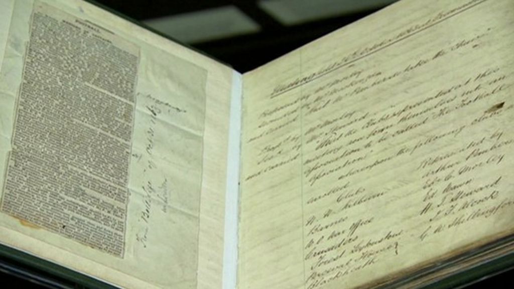 Football's original rule book on display at British Library - BBC News