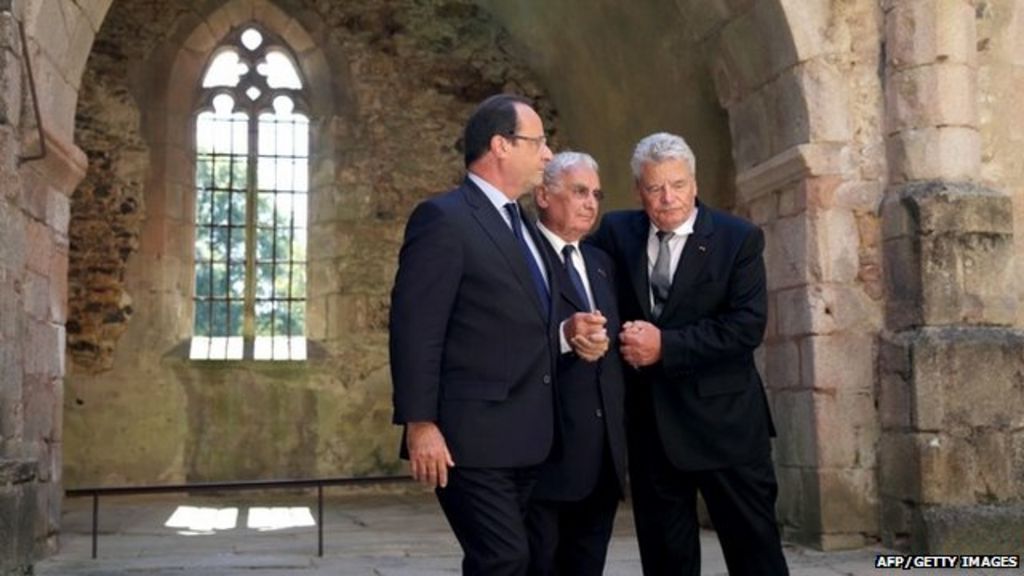 German leader makes historic WWII France massacre site visit - BBC News