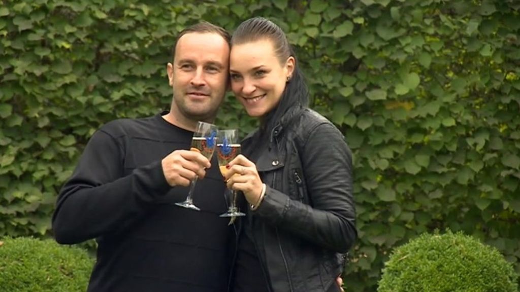 Crawley lottery winner Stuart Hunt 'had to sit down' - BBC News