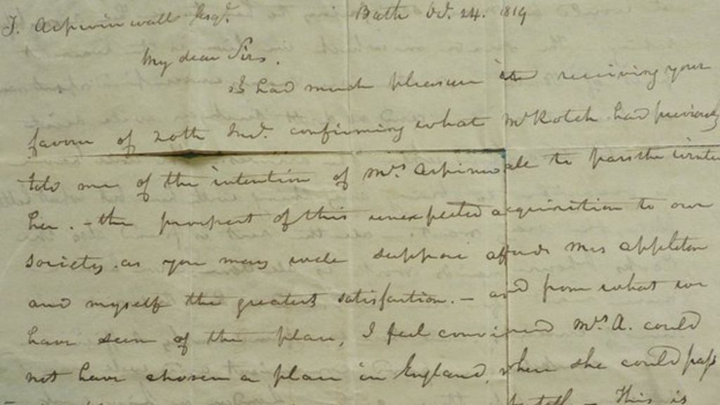 19th Century letter's 'fascinating' glimpse of Bath life - BBC News