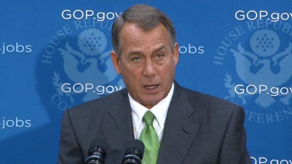 John Boehner: Republicans don't want shutdown - BBC News