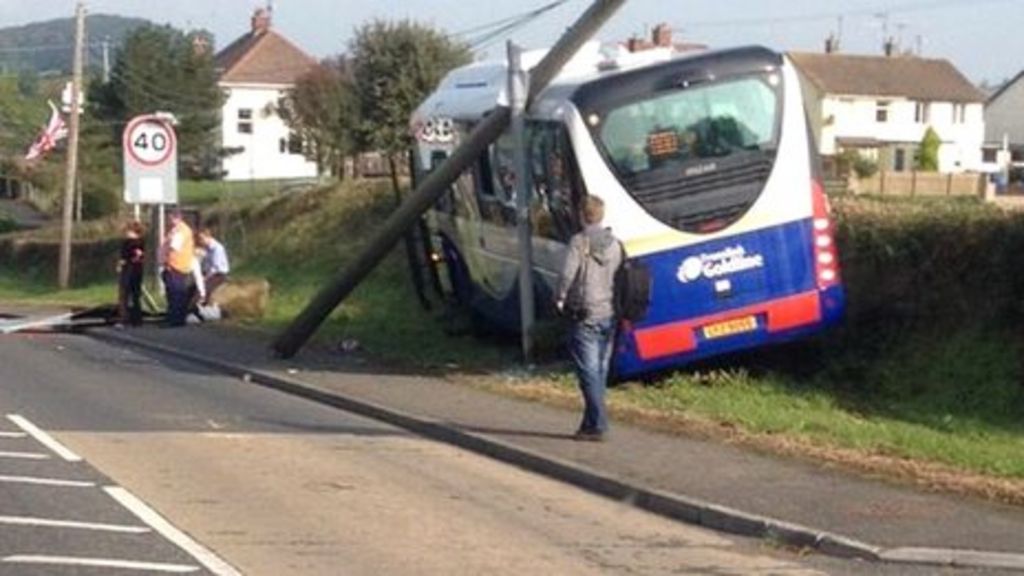 Man in hospital after Seaforde, County Down, bus crash - BBC News