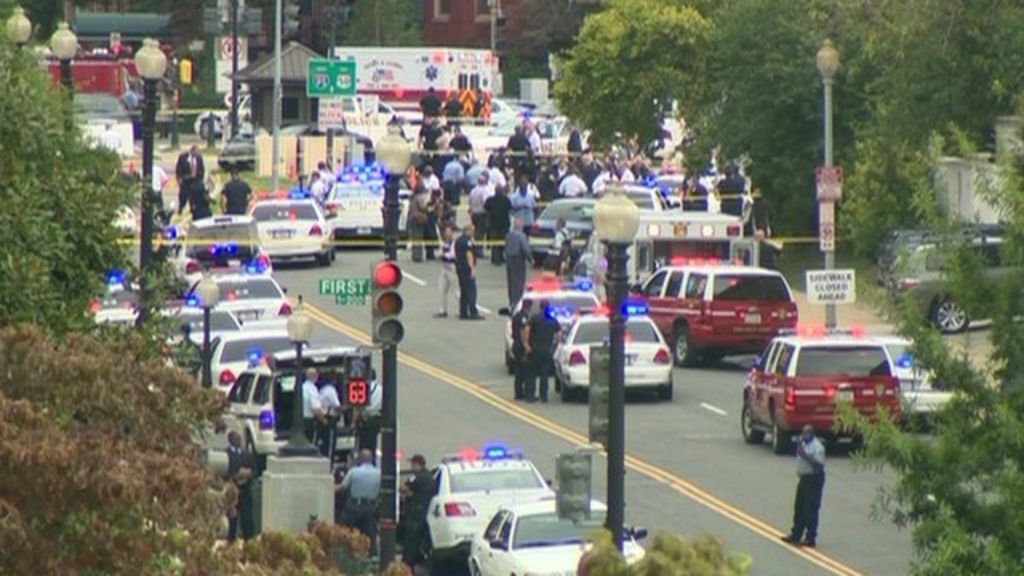 US Capitol shooting: 'Lockdown, but no panic' - BBC News