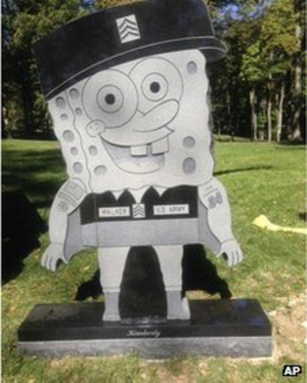SpongeBob headstone removed by Ohio cemetery - BBC News