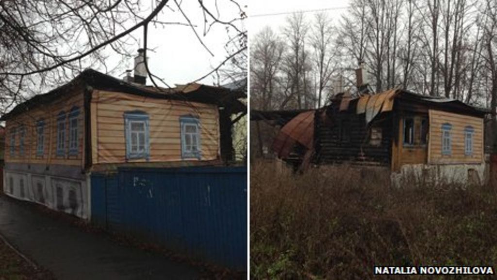 Russia: Fake facades on unkempt homes 'to impress Putin' - BBC News